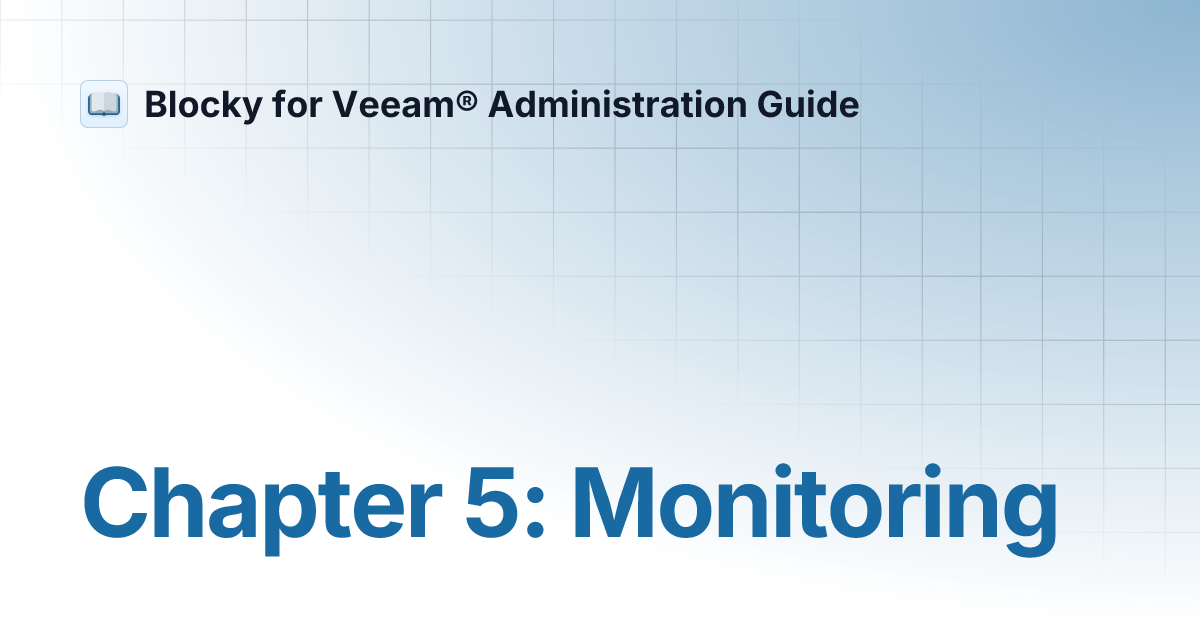 Chapter 5: Monitoring | Blocky for Veeam® Administration Guide
